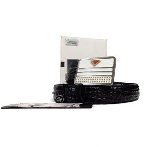 Accessories | Brown Genuine Leather Crocodile Patterned Mens Cuttosize ...